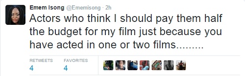 Gerra ra hia! - Producer Emem Isong Tells Actors Charging Exorbitant ...