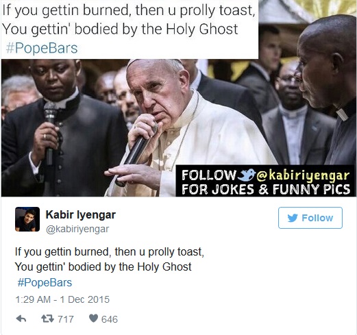 Straight Outta Rome! Twitter Takes Pope Francis to the Rap Streets With ...