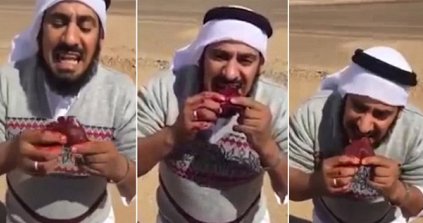 Unbelievable! Saudi Arabian Hunters Butcher Wolf and Eat it Raw...See ...