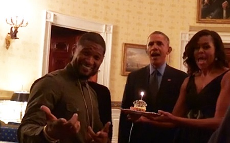 Wow! Watch the Obamas Wish Pop Star, Usher a Happy Birthday in This ...