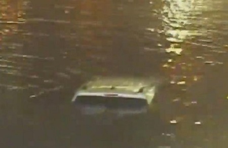 How Sad! Footage Shows Moment Woman Drives to Her Death in Flood Waters ...
