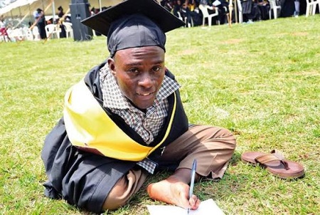 Wow! Armless Young Man Who Writes With His Feet Graduates From The ...