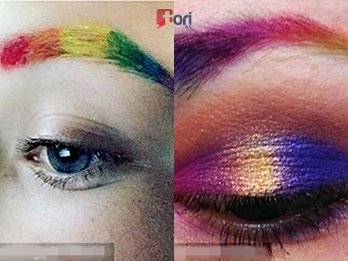 S*xy or Trashy? Selfies of Women's Rainbow-Coloured Eyebrows Sweeps ...
