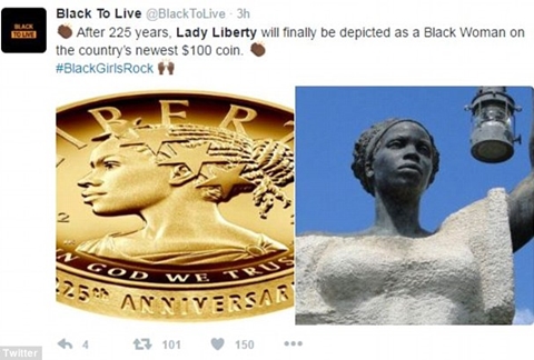 Black Woman Makes History, Set to Appear as Lady Liberty on America's ...