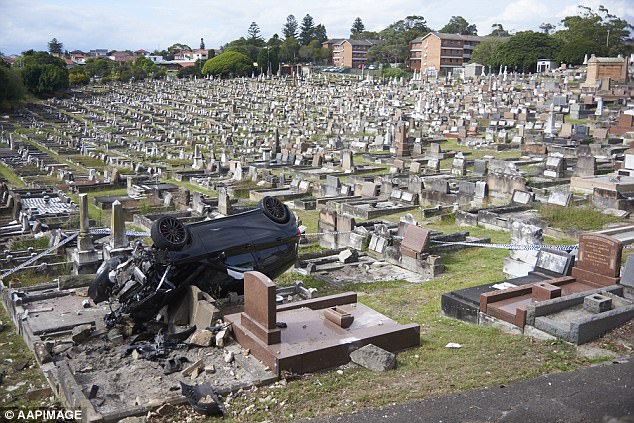 Horror: Man Rams His Expensive Mercedes Straight Into A Graveyard ...