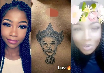 Too Much Love: Pretty Lady Tattoos Davido's Face On Her Chest (Photos ...