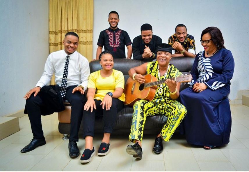 Adorable Photo Of Singer Bright Chimezie, His Wife And Children