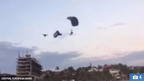 Viral Video Reveals Shocking Moment A Female Parachutist Fell 50ft To ...
