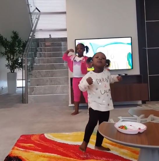 So Sweet: Timaya's Daughters Teach Him How To Dance 'Shaku Shaku' (Video)