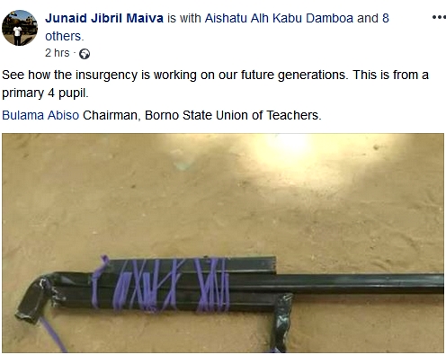 See 'Weapon' Recovered From A Primary 4 Pupil In A School In Borno ...