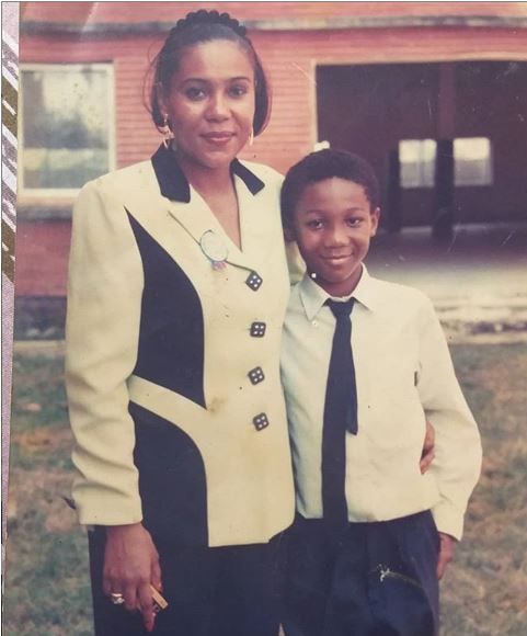 Major Throwback Photo Of Nollywood Actress, Shan George And Her Son