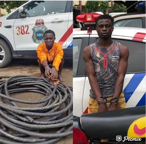 Armed Robber And Cable Wire Thieves Caught By Police In Lagos (Photo)