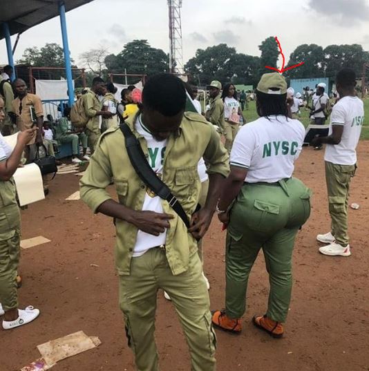 Female Corp Member With Humongous Bum Becomes Internet Sensation (Photo)