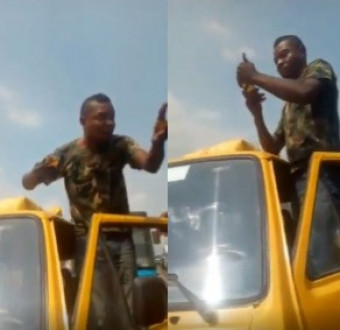 Soldier Caught On Camera Beating LASTMA Officials After Disobeying ...