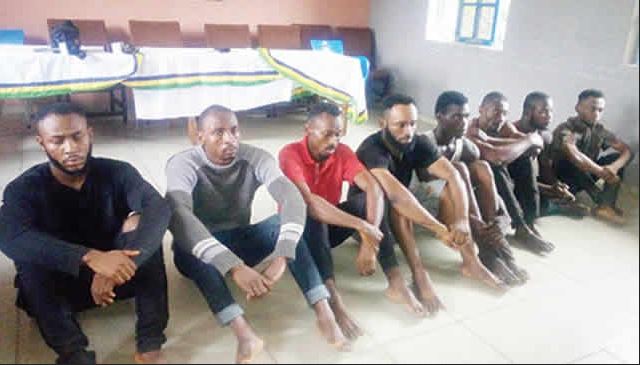 Photo Of 8 Nigerian University Students Who Were Nabbed For Cultism