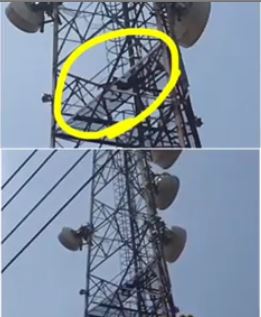 Shock As Man Climbs A Power Mast In Broad Daylight To "Take A Nap" In ...
