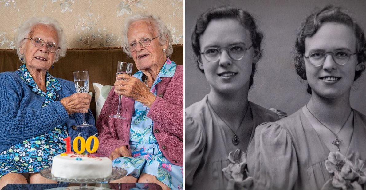 Britain’s Oldest Identical Twins Celebrate Their 100th Birthday[Photos]