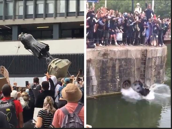 Black Lives Matter Protesters In England Remove Statue of Slave Trader ...