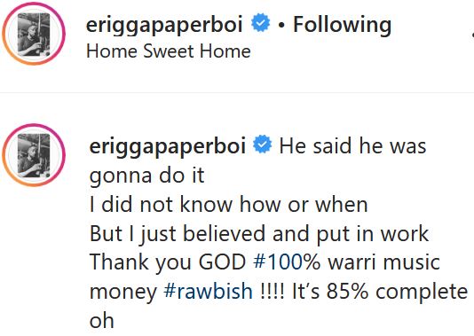 Money Talks! Nigerian Rapper, Erigga Shows Off His New House (Photos)