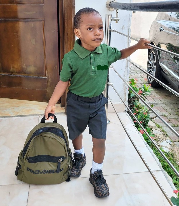 Linda Ikeji Excited As Her Son, Jayce Goes To School, Shares Photo