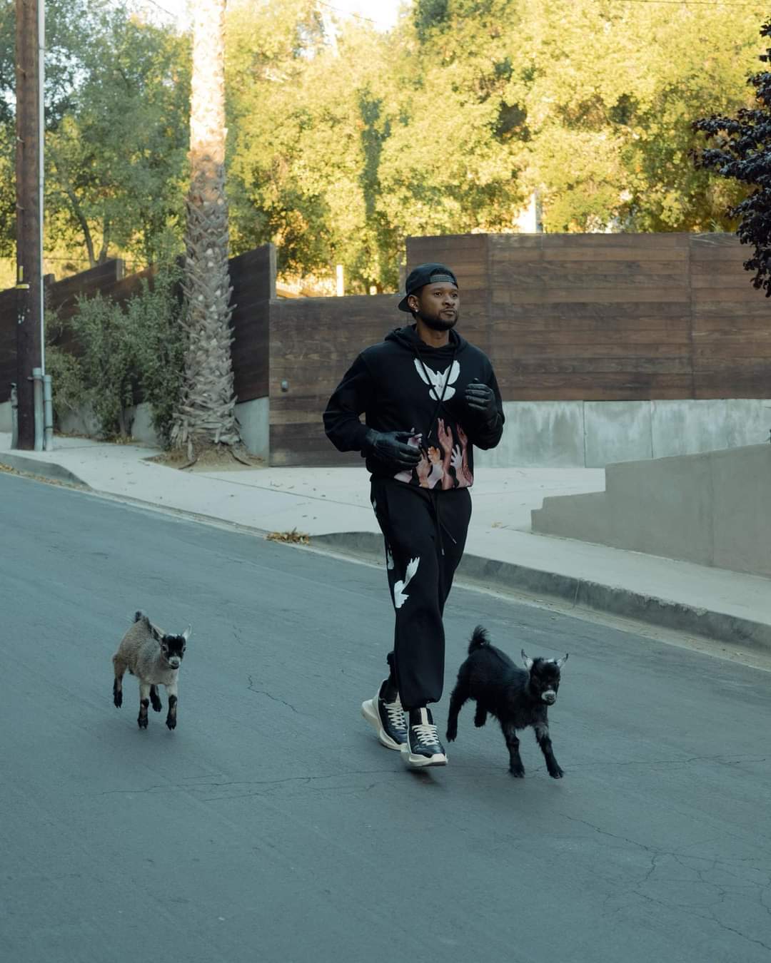 Usher Raymond Takes A Walk With His Pet Goats To Mark 43rd Birthday ...