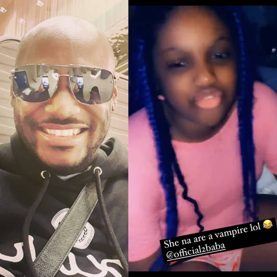 'Are You A Vampire?' - 2face Idibia's Daughter Comments On Her Father's ...