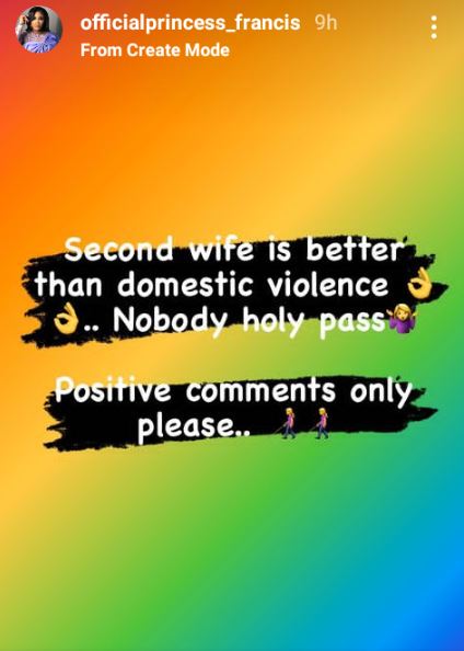 Being A Second Wife Is Better Than Domestic Violence - BBNaija's ...
