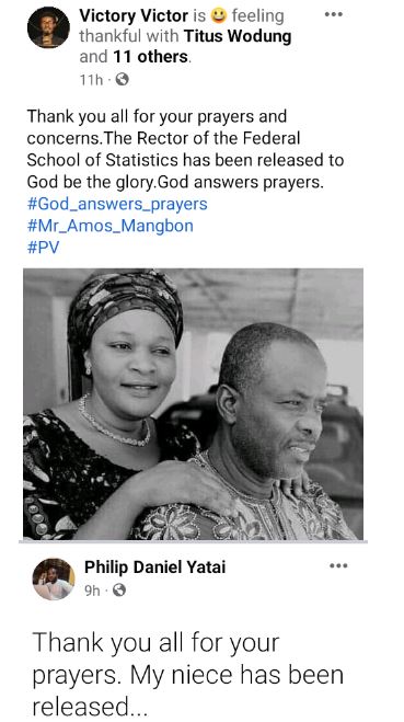 Update: Bandits Release Kaduna Rector And NAN Correspondent's Niece ...