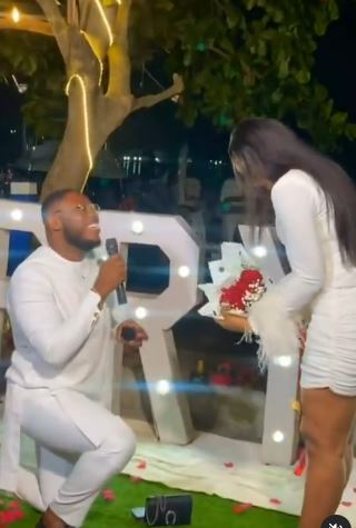 BBNaija's Frodd Proposes To His Girlfriend, Chioma (Video)