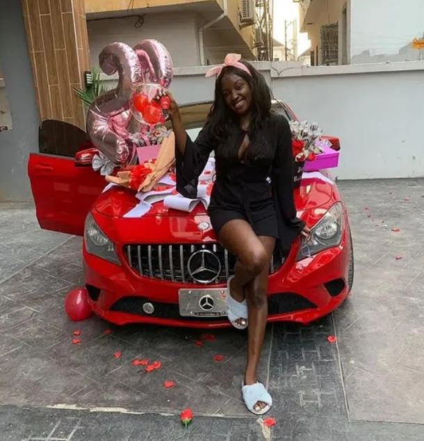 Fans Of BBNaija's Saskay Gift Her A Benz On Her 22nd Birthday (Video)
