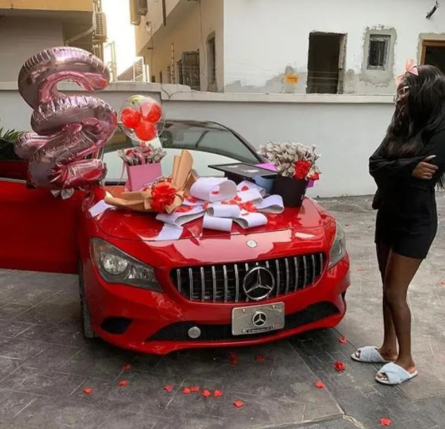 Fans Of BBNaija's Saskay Gift Her A Benz On Her 22nd Birthday (Video)