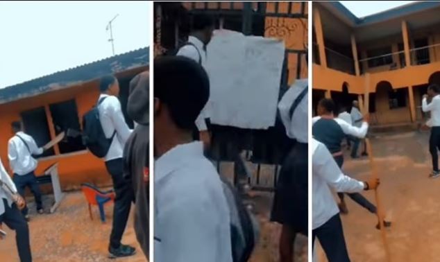 Drama As Students Destroy School Property After Principal Eloped With ...