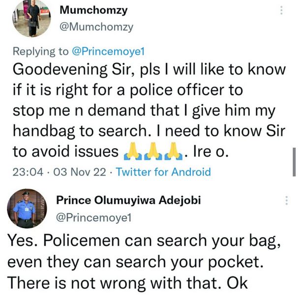 There Is Nothing Wrong With A Policeofficer Searching Your Bags And ...