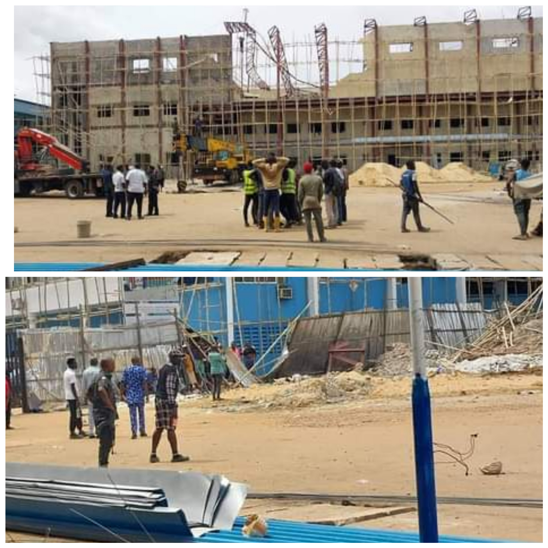 Video of Stephen Keshi International Stadium That Collapsed In Delta Today
