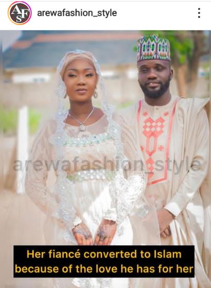 Nigerian Man Converts To Islam To Marry His Muslim Bride (Photos)