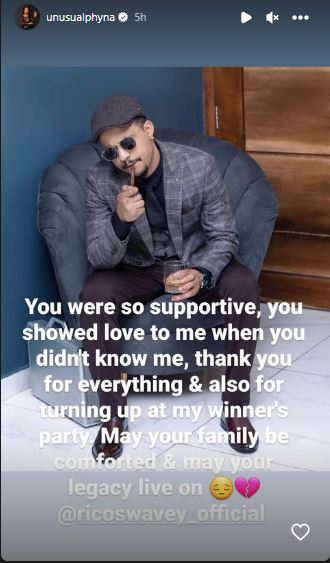 Phyna Mourns Rico Swavey, Reveals What He Did For Her After She Won BBN