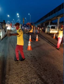 Truck Crashes On Ajah Bridge, Lagos (Photos)