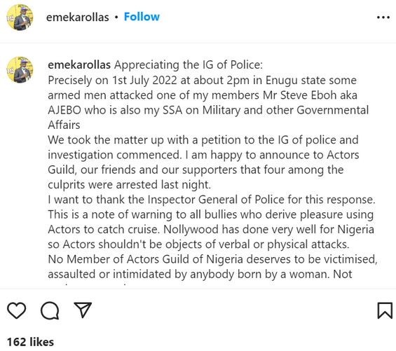 Police Arrests Suspects Who Attacked Actor Steve Eboh