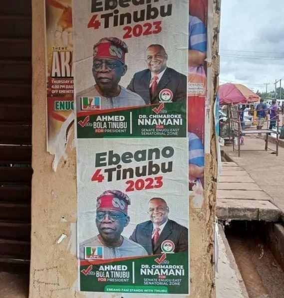 2023: Campaign Poster Of PDP senator, Chimaroke, Supporting Tinubu ...