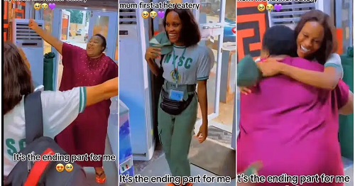 Female Corper Melt Hearts As She Visits Mother's Shop In Her NYSC ...