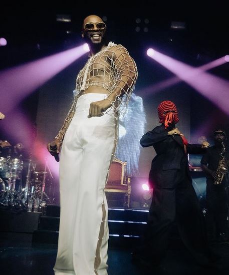 Flavour Causes A Stir As He Performs On Stage In Crop Top And Pants (Video)