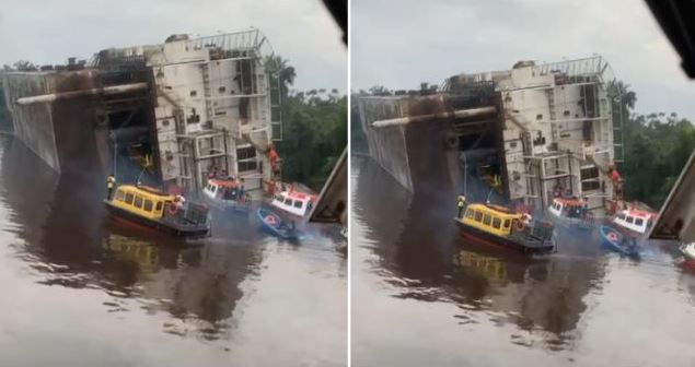 One Dead, Three Missing As Oil Rig Collapses In Delta State (Video)