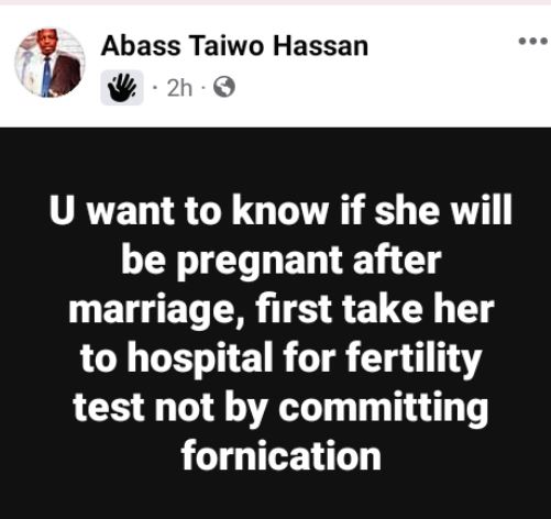 If You Want To Know If She Will Be Pregnant After Marriage, Take Her To ...