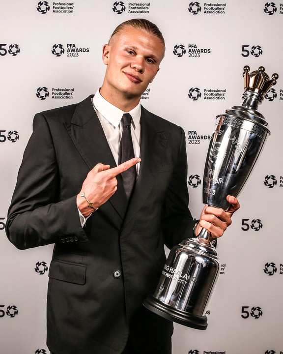 Erling Haaland Wins The PFA Player Of The Year (Photo)
