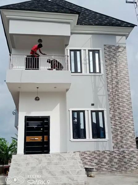 Abroad-based Nigerian Man Builds His Parent's Their Dream Home (Photos)