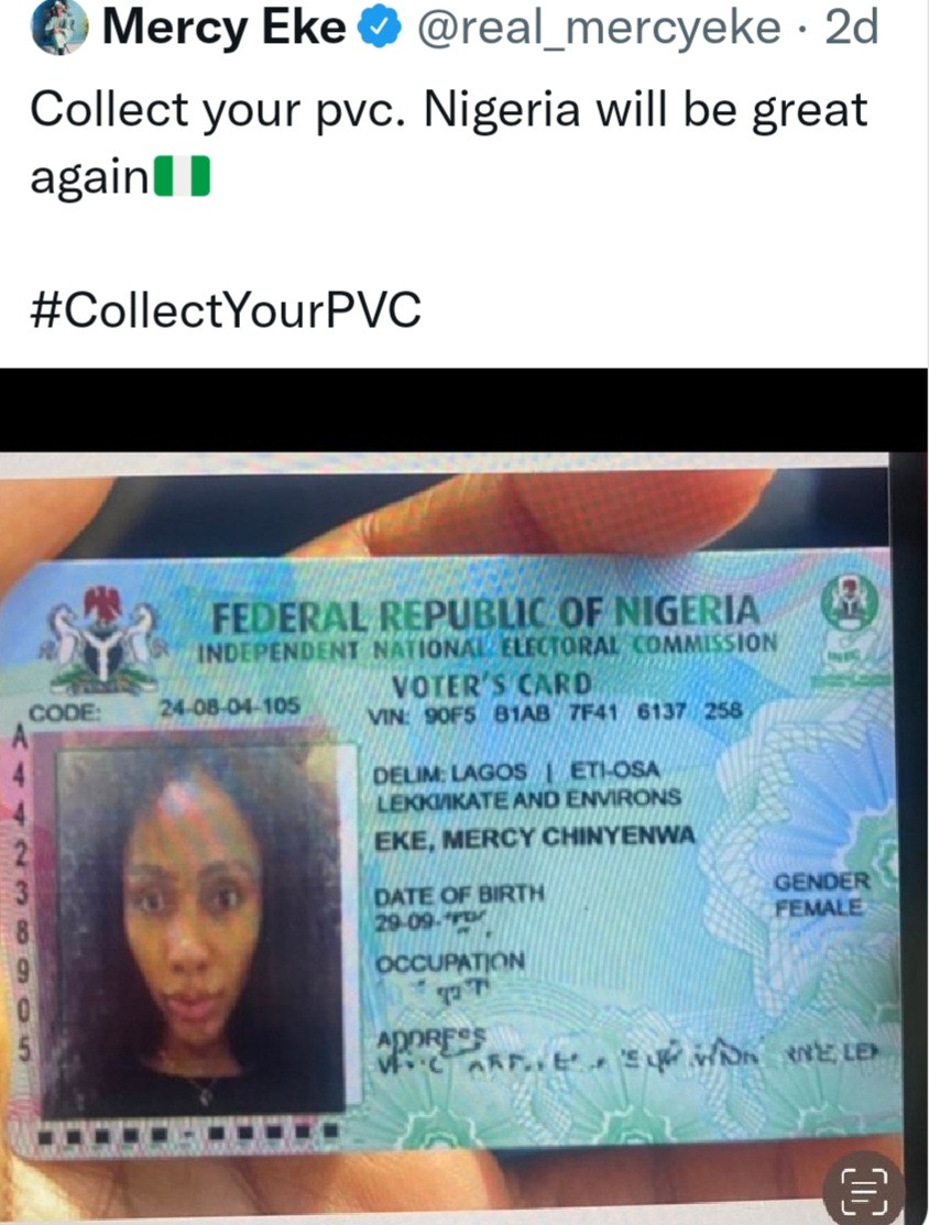 Mercy Eke Reacts After She Was Caught Reportedly Falsifying Her Age