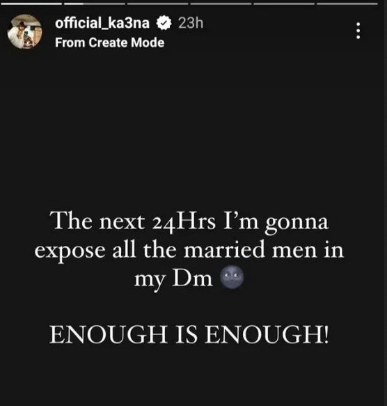 Let's Negotiate Or I'll Expose You - BBNaija's Ka3na Tells Married Men In Her DM