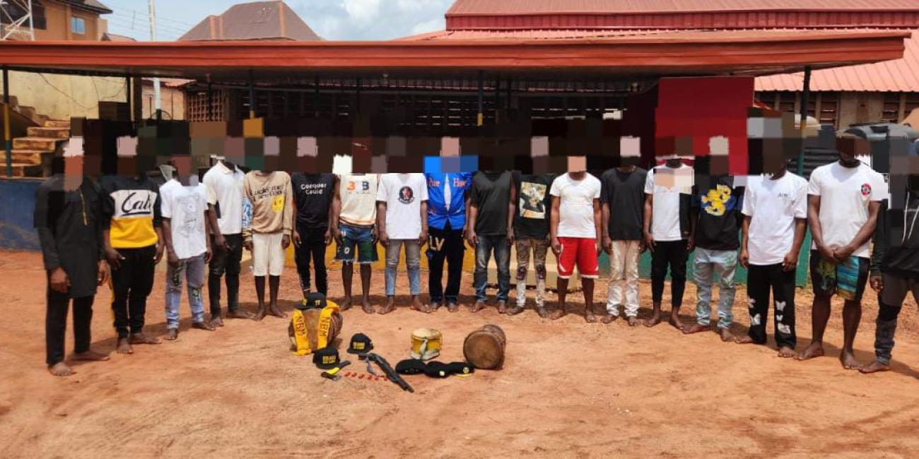 Nigerian Police Arrest 18 Black Axe Suspected Members In Enugu ...