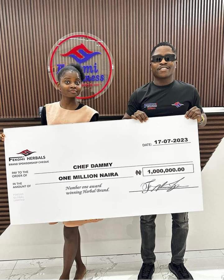 Chef Dammy Bags ₦‎1M Endorsement Deal With Fekomi Herbal (Photos)