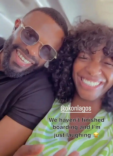 I Don Laugh Tire – Moment Hilda Baci Bumped Into Okon Lagos Inside Plane (Video)